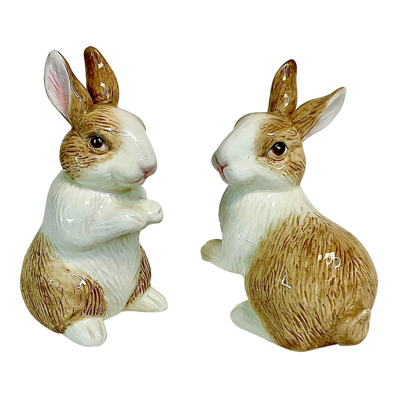 1990s Vintage Hollywood Regency Bunny Salt and Pepper Shakers, Fitz ...