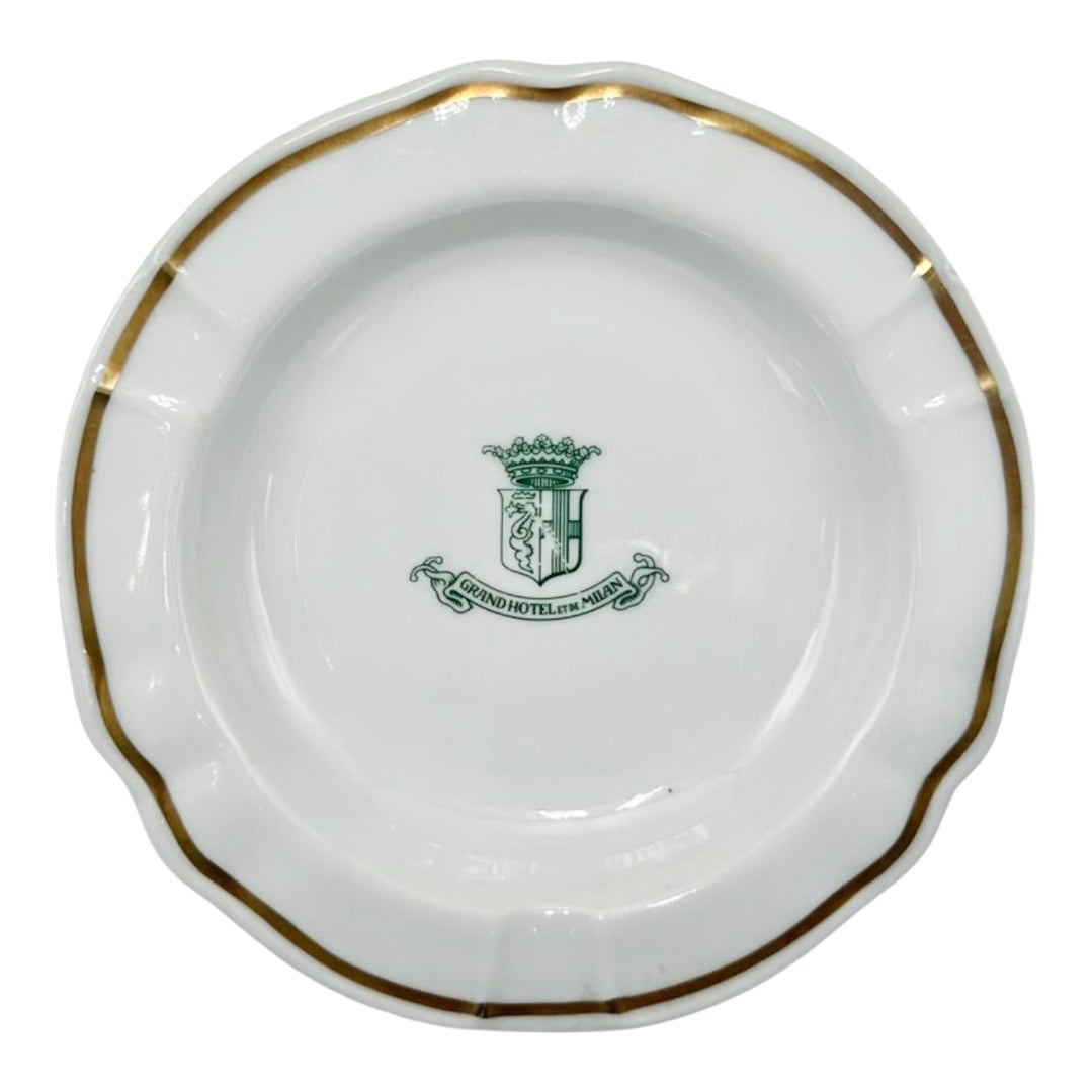 Vintage Grand Hotel Et De Milan Italy Ashtray Catchall Dish | Chairish