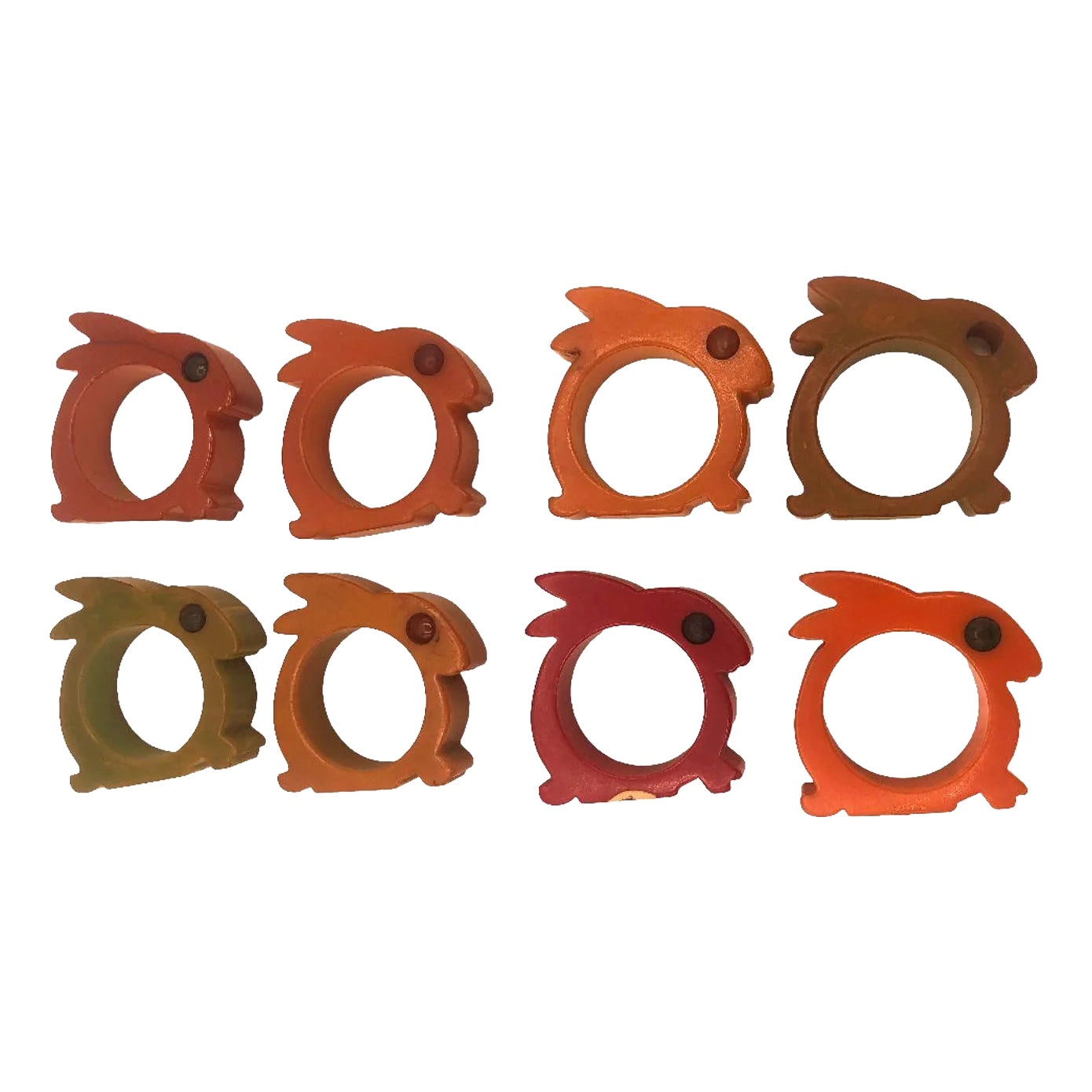 1930s Art Deco Butterscotch Catalin Rabbit Napkin Holders- Set of 8 ...