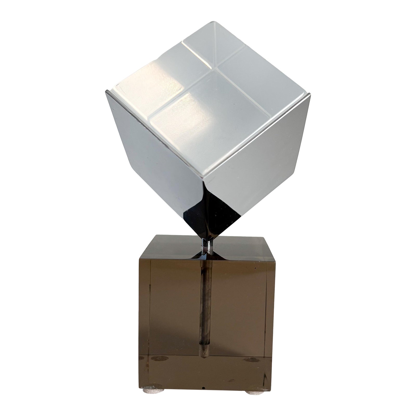 1970's Bob Cornell Op Art Lucite Spinning Tabletop Sculpture | Chairish