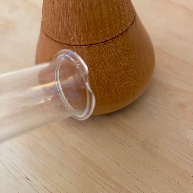 Early 21st Century Hard Maple Wood Turned Small Beaker Bud Vase With ...