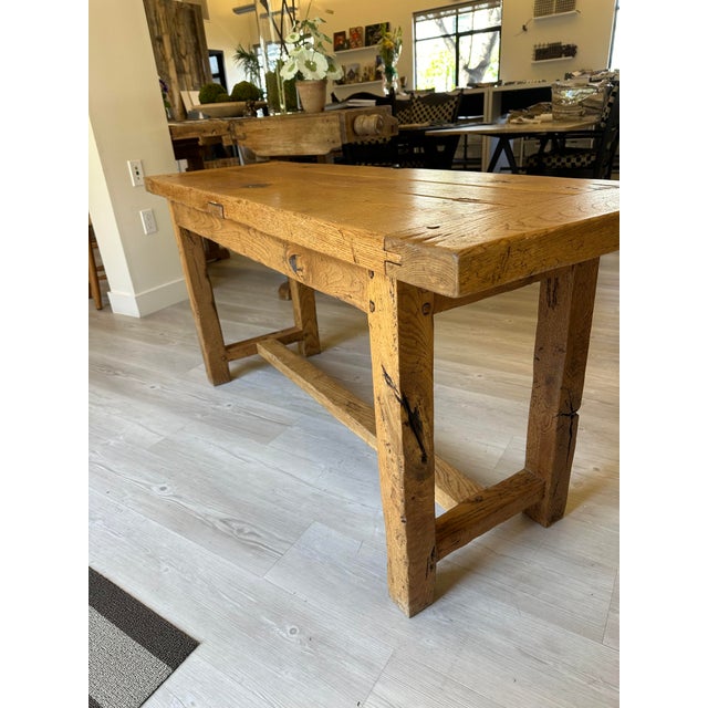 Rustic Pine Console Table | Chairish
