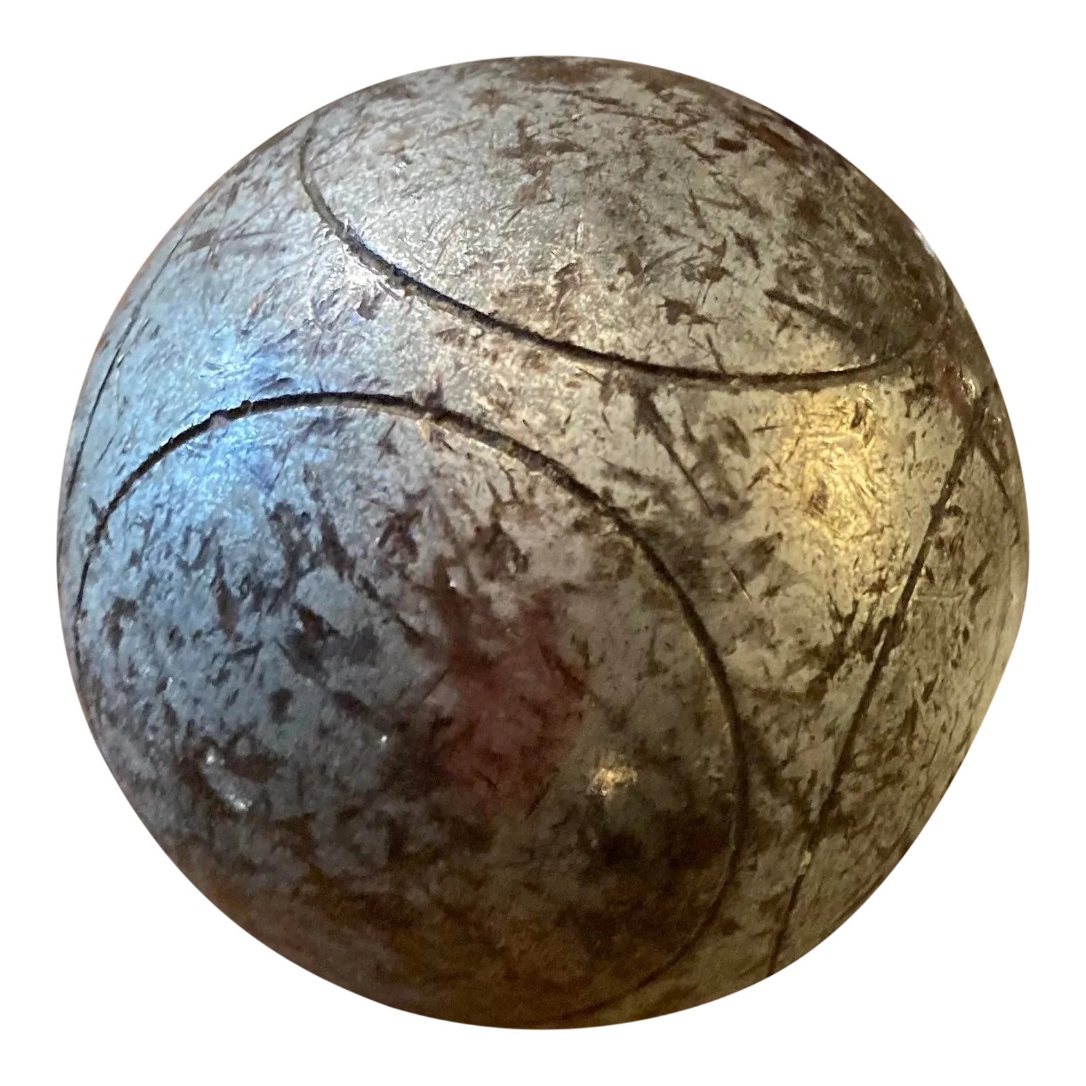 1950s Steel Baseball With Similar Pattern to Baseball Cut Into the ...