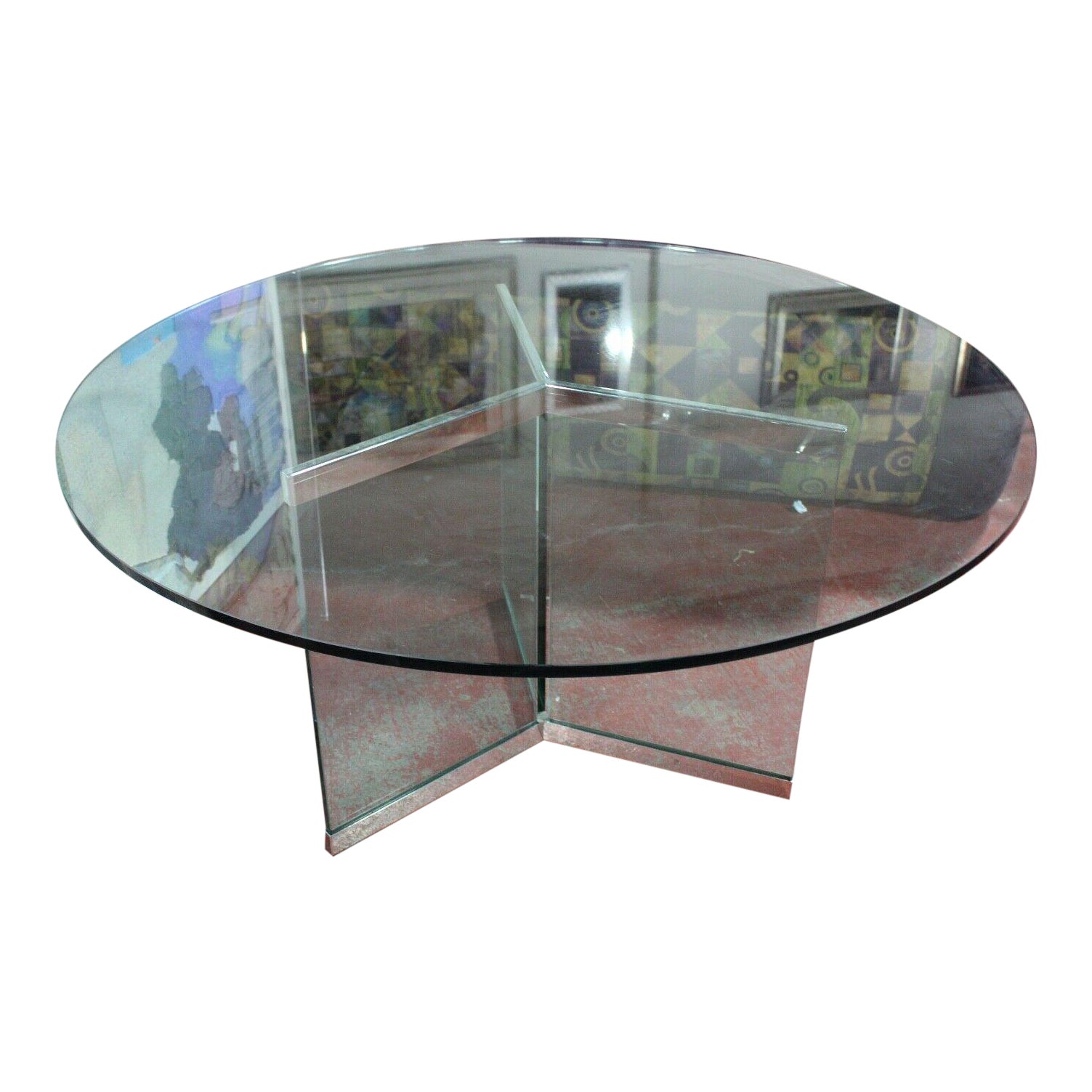 1970s Leon Rosen for Pace Glass and Chrome Dining Table | Chairish