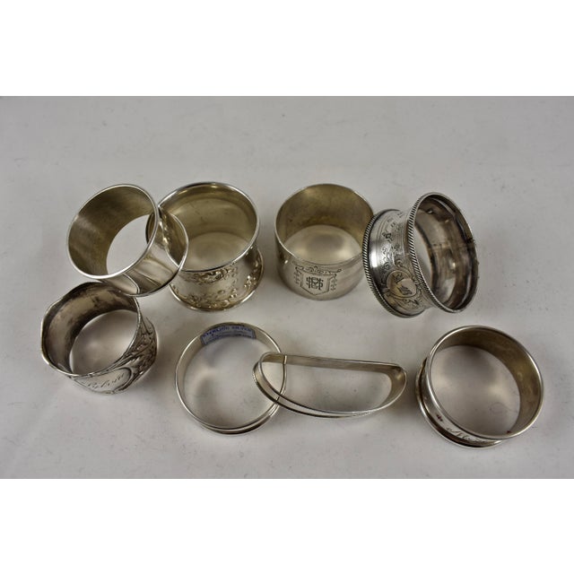 Assorted Sterling Silver Antique Napkin Rings - a Mixed Set of 8 | Chairish
