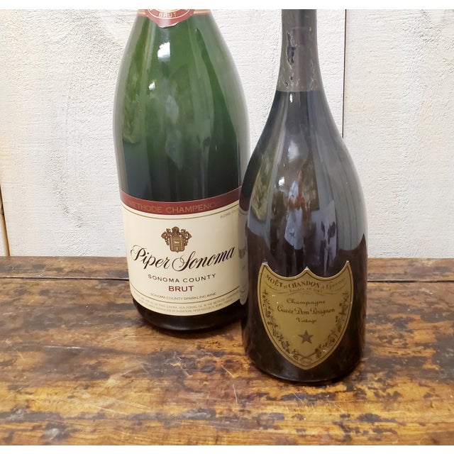 Vintage Champagne Bottles - a Pair | Chairish