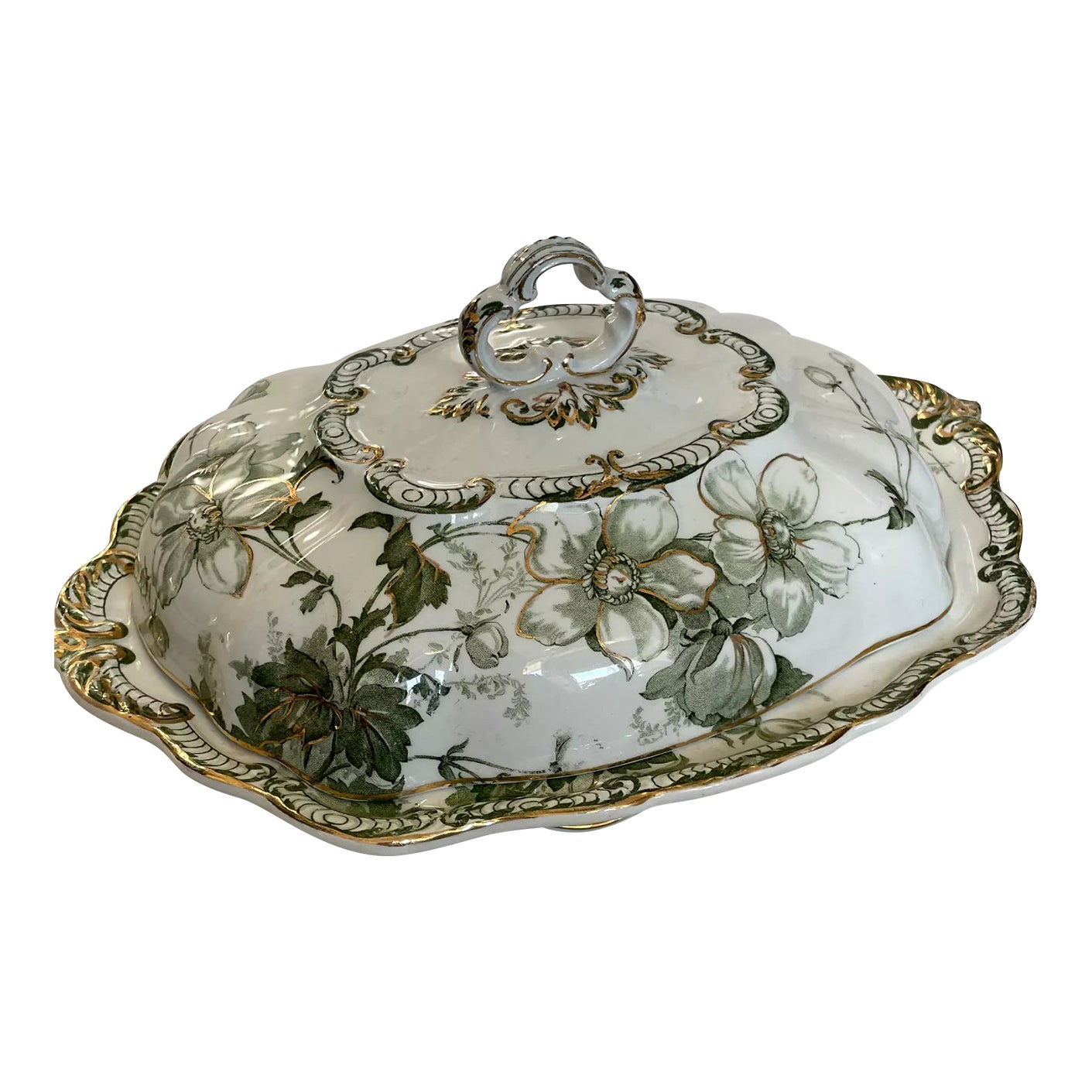 Antique Sutton Covered Serving Dish | Chairish