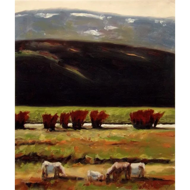 James Thorpe "Lunch Time" Hand Signed Acrylic Landscape Painting on ...
