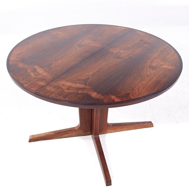 Bernhard Pedersen Mid Century Danish Rosewood Dining Table | Chairish