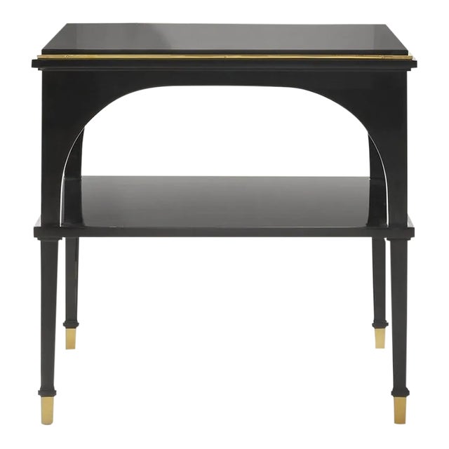 Modern History Classical End Table - Ebony | Chairish