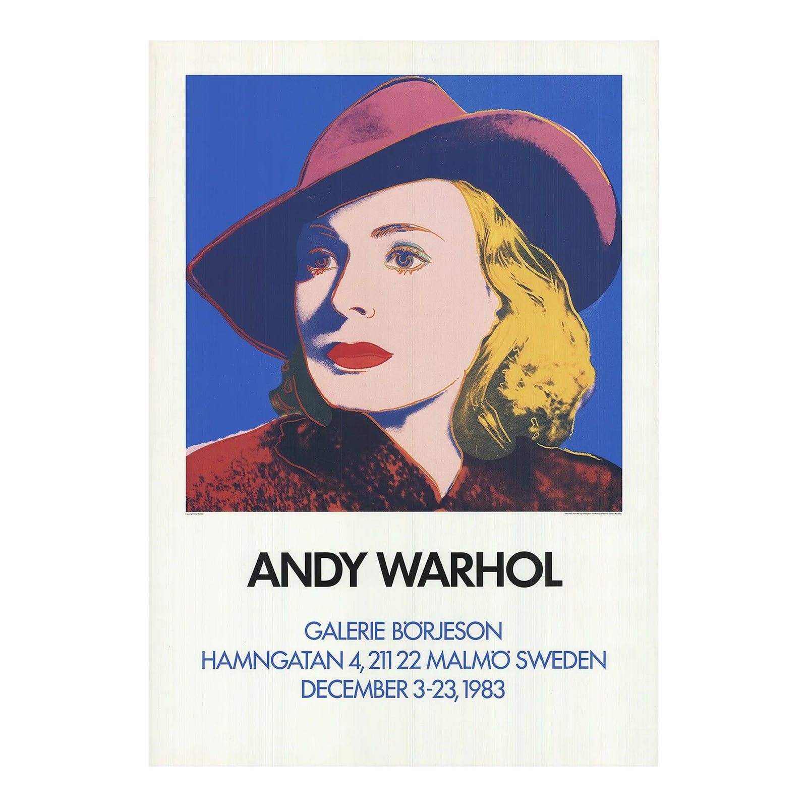 Andy Warhol Ingrid With Hat, 1983 | Chairish
