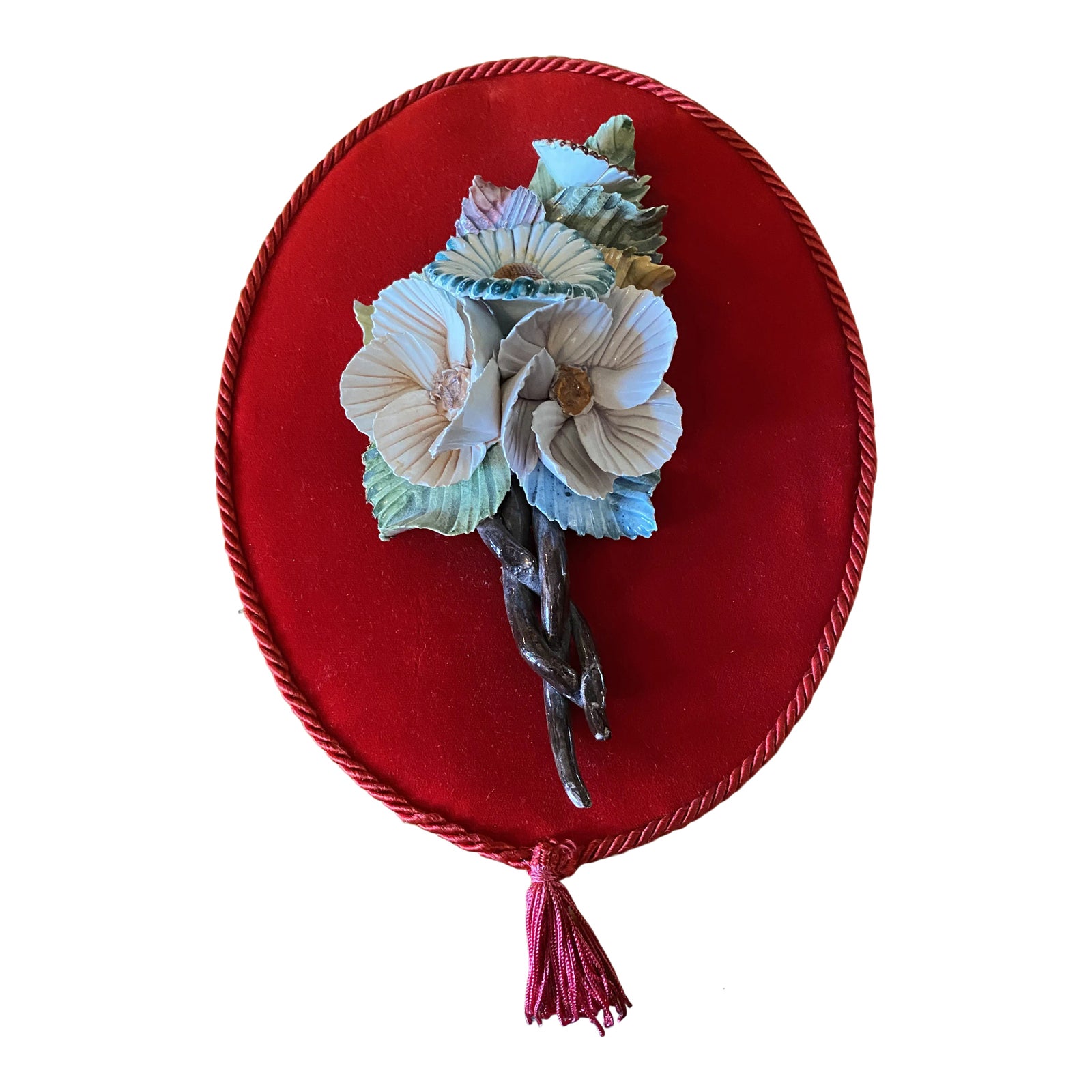 1950s Capodimonte Wall Plaque | Chairish