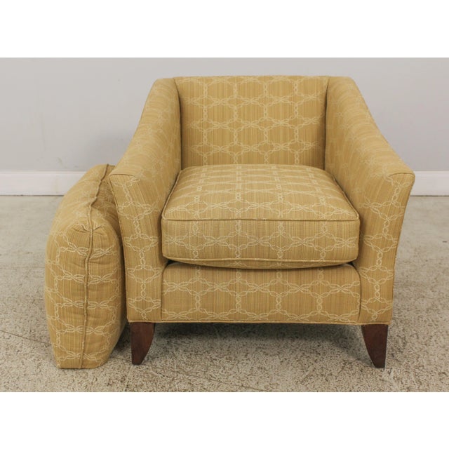 Pair Modern Gold Upholstered Living Room Club Chairs | Chairish