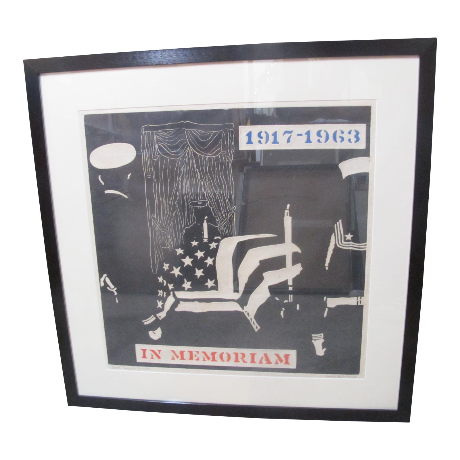 William Kent Signed Slate Relief Artist Proof #1 Print 1964 in Memoriam ...