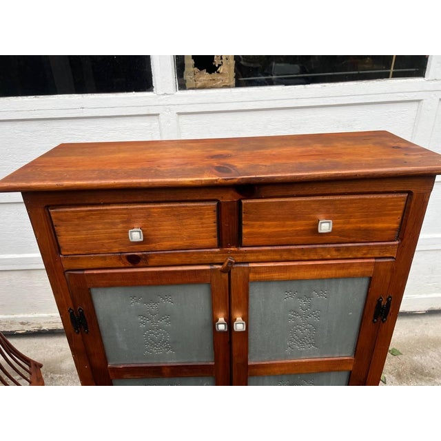 Vintage American Primitive Style Pine Wood Pie Safe | Chairish