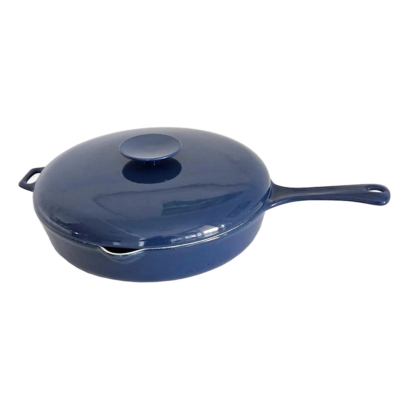 1960s Copco Blue Enamel on Cast Iron Skillet With Lid Designed by ...