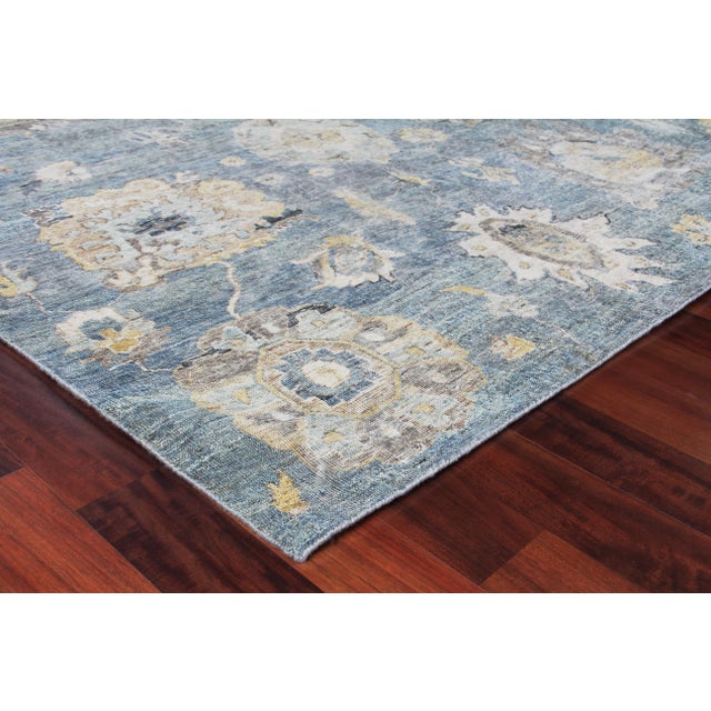 Rugs, Evie, Hand Knotted, Wool, Light Blue & Multi - 8'x10' | Chairish