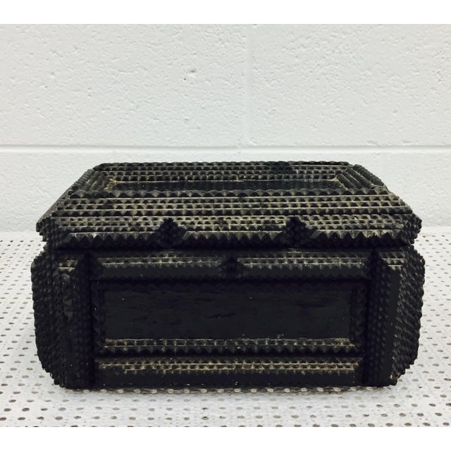 Antique Tramp Art Box | Chairish