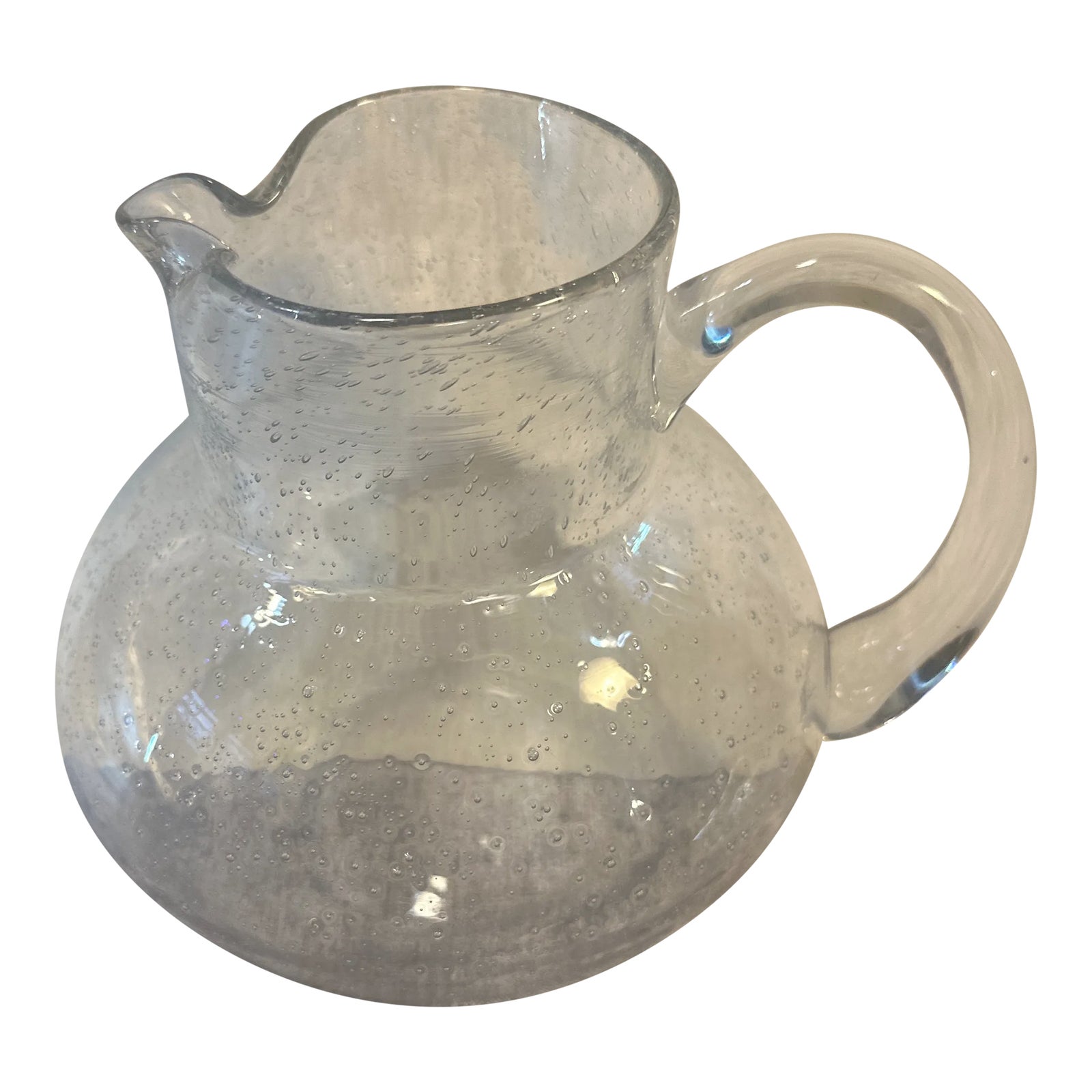 Mid 20th Century Bubble Glass Pitcher | Chairish