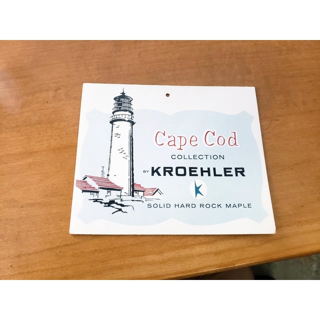 Mid 20th Century Kroehler Cape Cod Collection Solid Hard Rock Maple ...