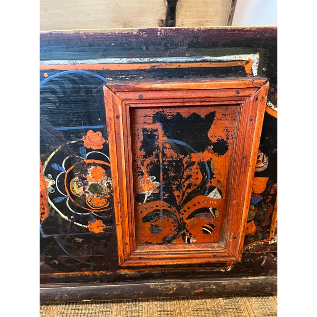 Late 20th Century Hand Painted Antique European Trunk | Chairish