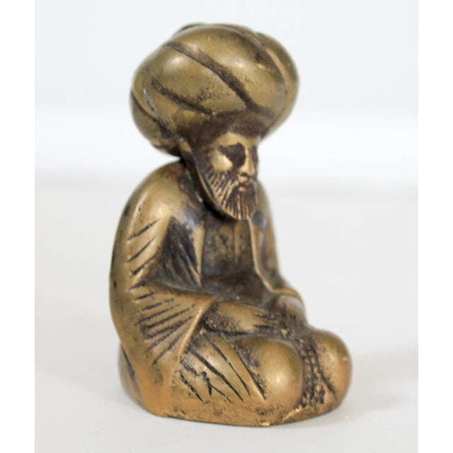 Vintage Brass Praying Man | Chairish