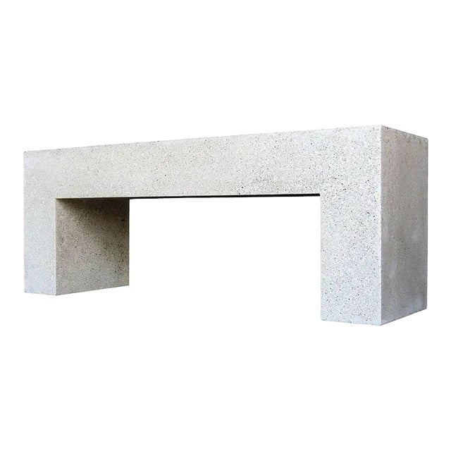 Cast Resin 'Aspen' Bench, Natural Stone Finish by Zachary A. Design ...