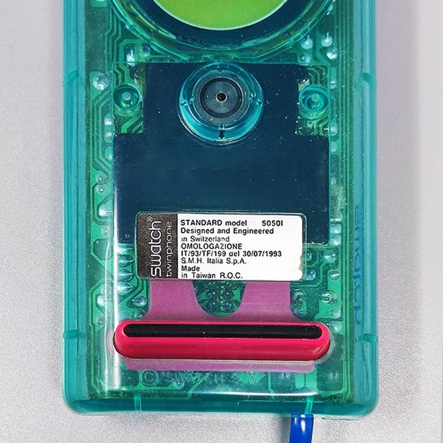 1990s Memphis Style Swatch Twin Phone "Deluxe" | Chairish