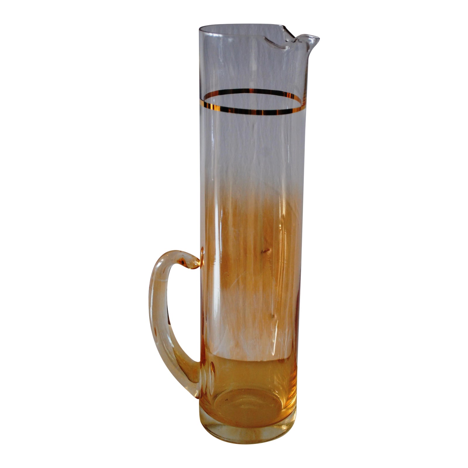 Mid-Century Modern Gold Fade Martini Pitcher | Chairish