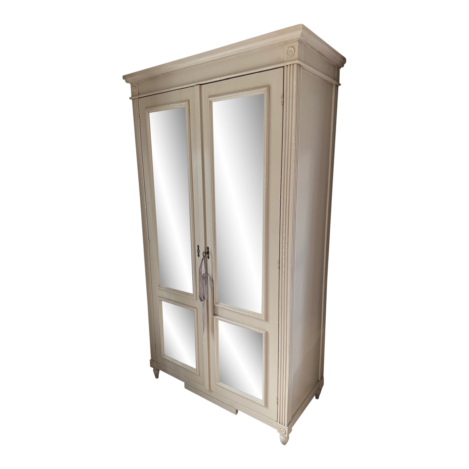 Ballard Designs Mirrored Armoire | Chairish