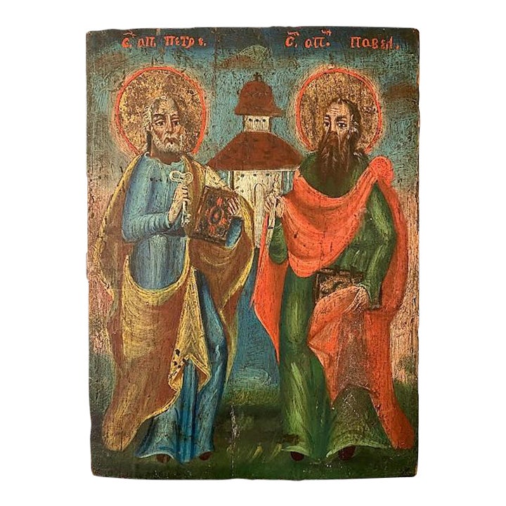 Early 20th Century Antique Religious Icon Painting | Chairish