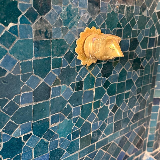 Moroccan Mosaic Tile Water Fountain | Chairish