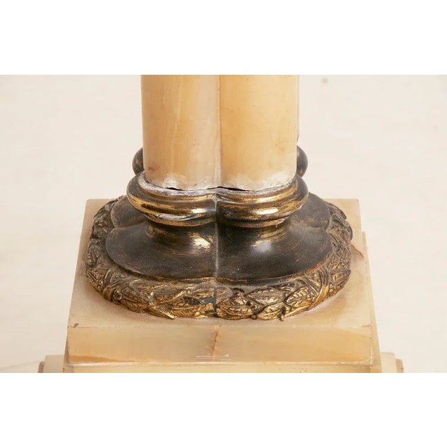 Late 19th Century French Renaissance Onyx Plinth with Gilt Bronze ...