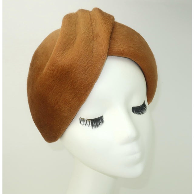1960's Jean Patou French Turban Style Fur Felt Hat | Chairish