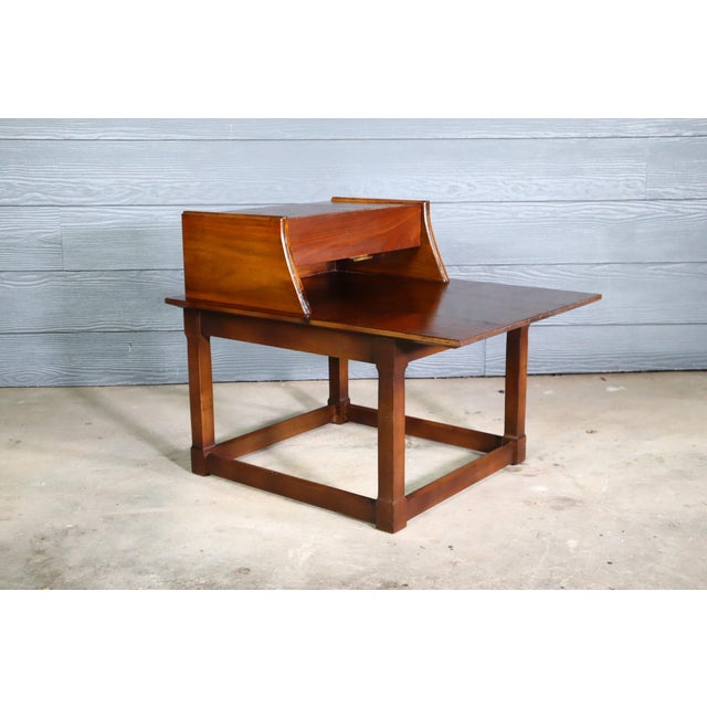 Mid Century Step Side Table With Drawer Danish Style End Night Stand 50 ...