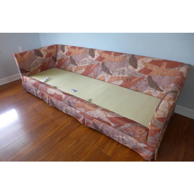 1960s Bernhardt Flair Fall Fowl Sofa Vintage Batik Birds Couch | Chairish