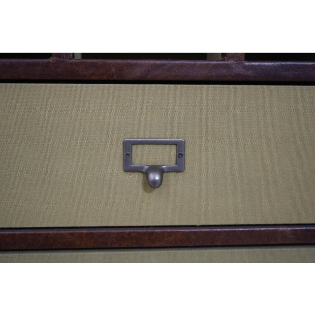 Unique Large Steamer Trunk Style Leather Desk | Chairish