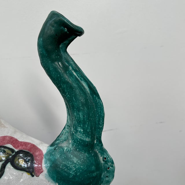 1996 K. Corbin Hand Crafted Clay Water Pitcher Sculpture | Chairish