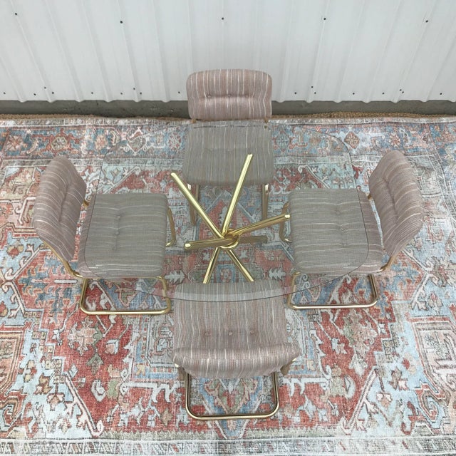 Chromcraft Mid-Century Jax Glass Top Dining Set - 5 Pieces | Chairish