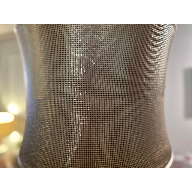 Contemporary Metal Mesh Drum Pendant Light | Chairish