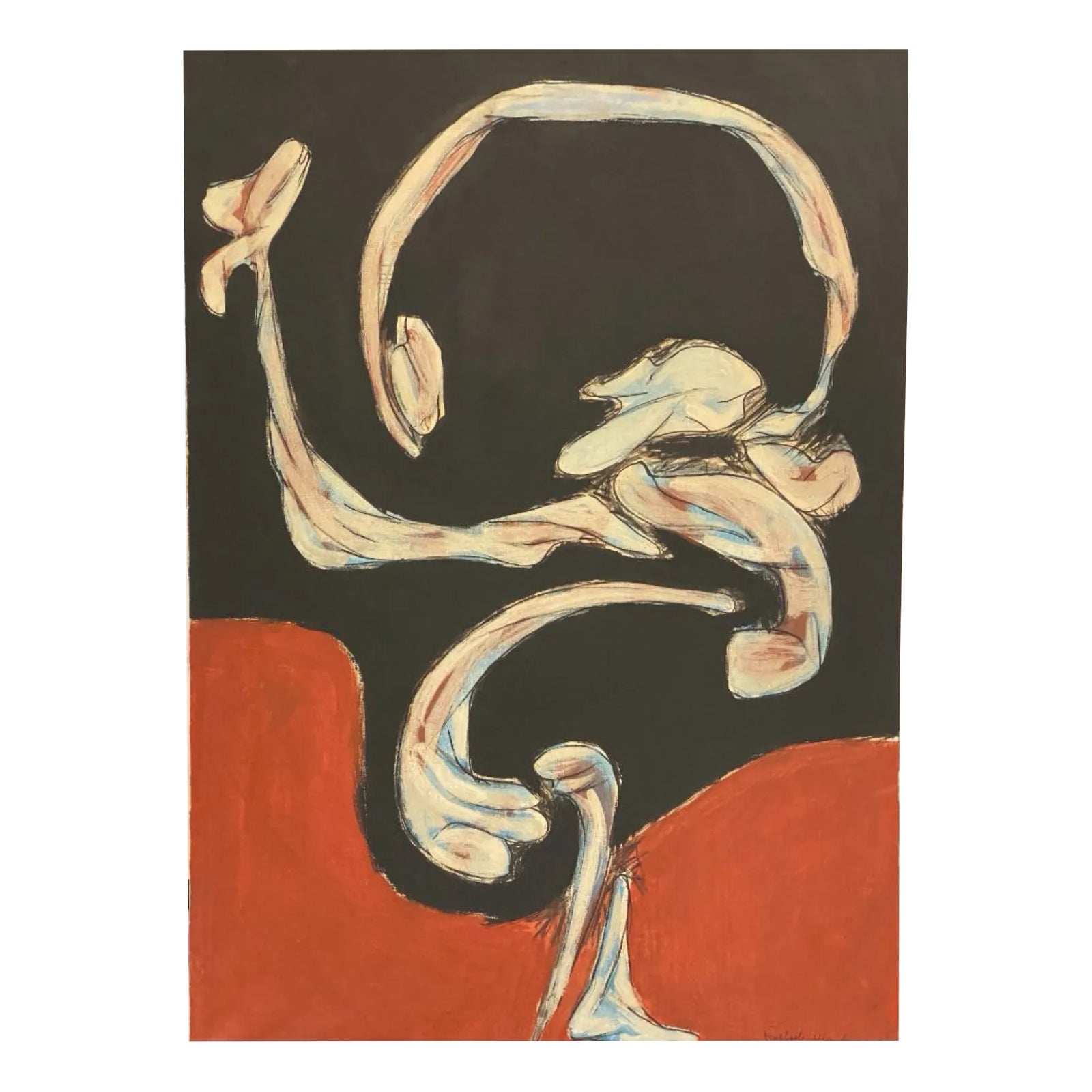 Raffaele Menster, Abstract Composition, 1962, Oil on Canvas | Chairish