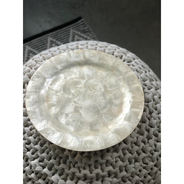 1960s Vintage Coastal Capiz Shell Tray | Chairish
