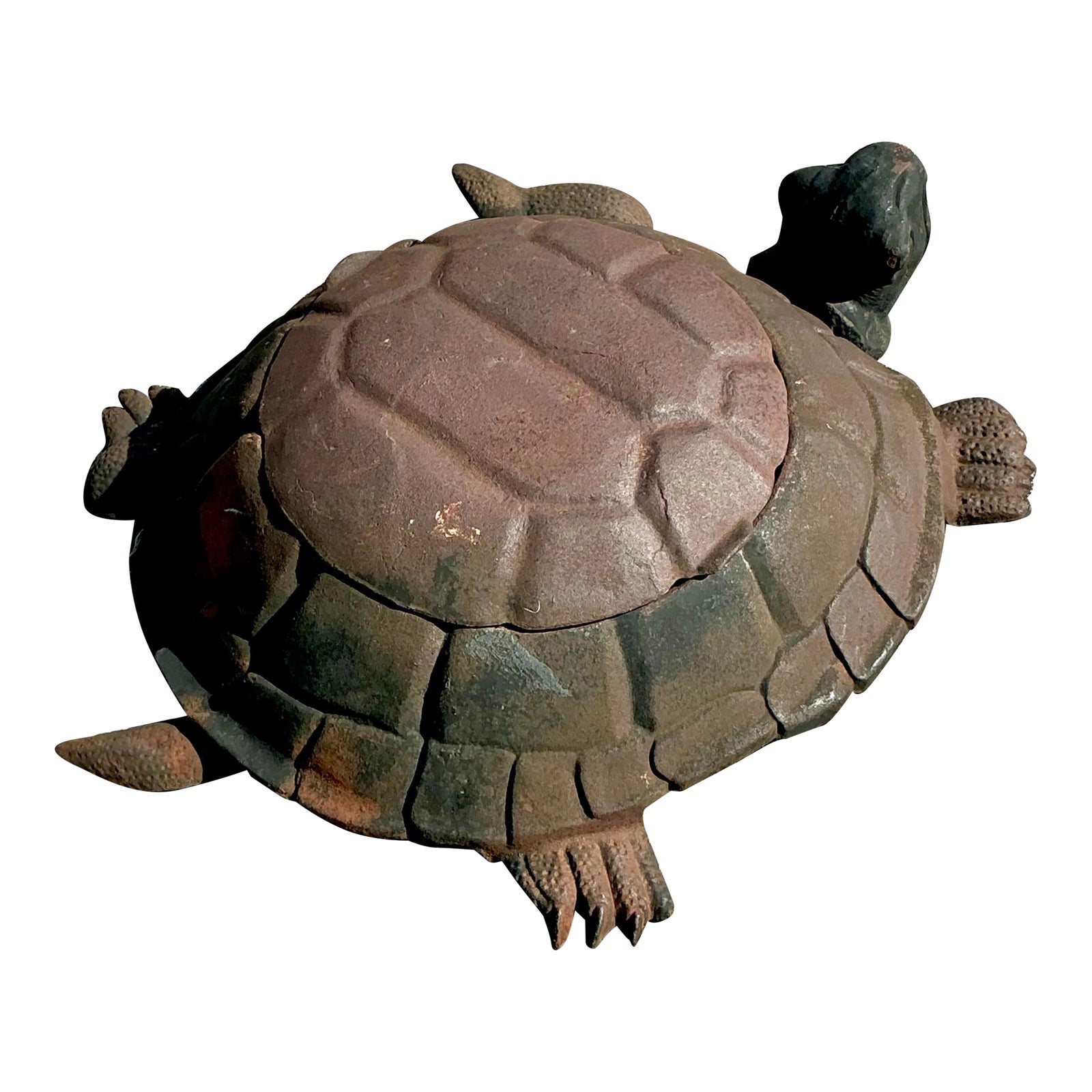 Vintage Boho Wrought Iron Turtle Fire Pit | Chairish