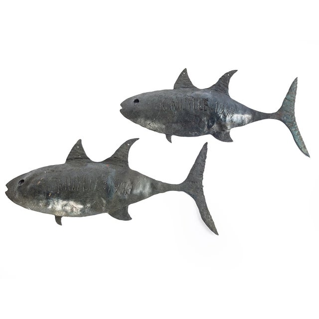 Mid 20th Century Hand-Forged Wrought Iron Fish - 56 Pieces | Chairish