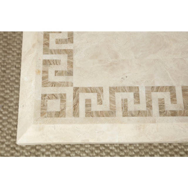 Square Dining or Conference Table With Greek Key Motif | Chairish