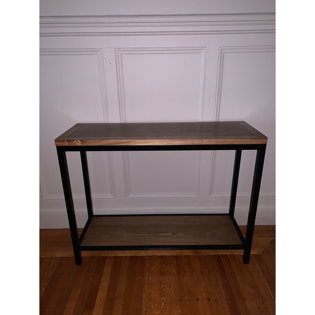 Wood and Metal Console Table | Chairish