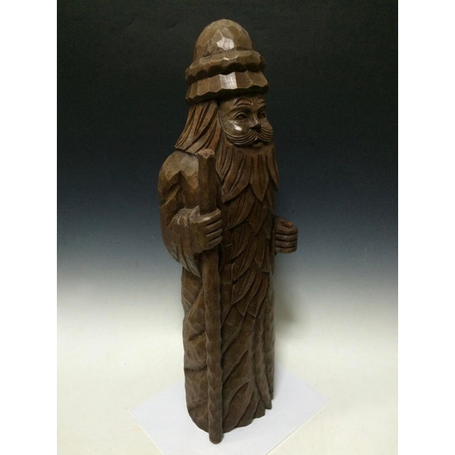 Art & Collectibles Hand Carved reclaimed wood Odin Santa Sculpture etna ...