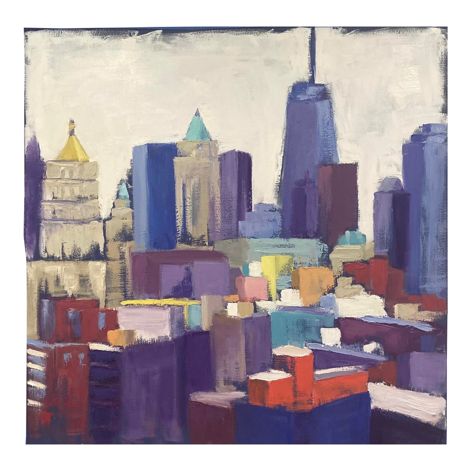 “Above the City” Contemporary NYC Cityscape Oil Painting by Robin ...