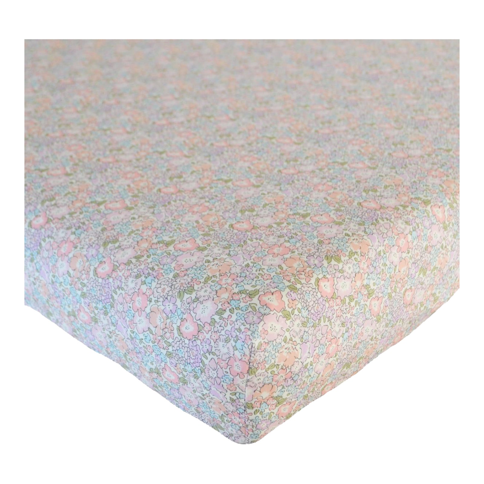 Coco & Wolf Fitted Sheet made with Liberty Fabric Michelle Lilac, Queen ...