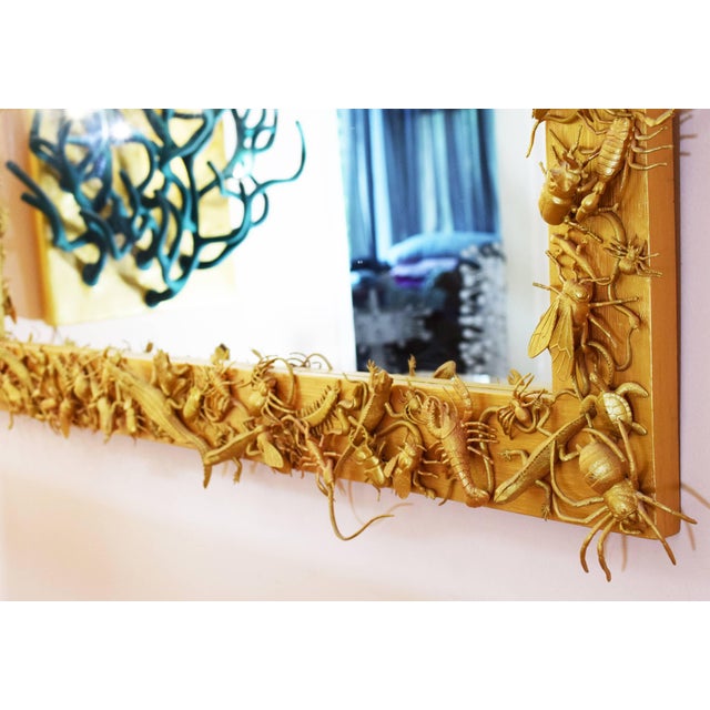 #21st Century Oversized 'Jungle' Mirror With Reptils by Diane Grant ...